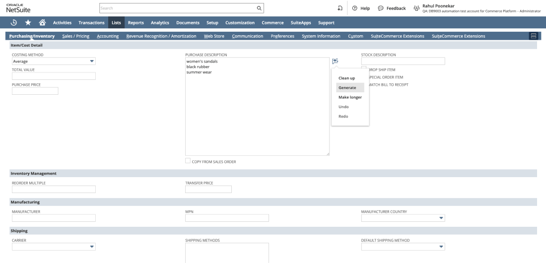 NetSuite Text Enhance | NetSuite