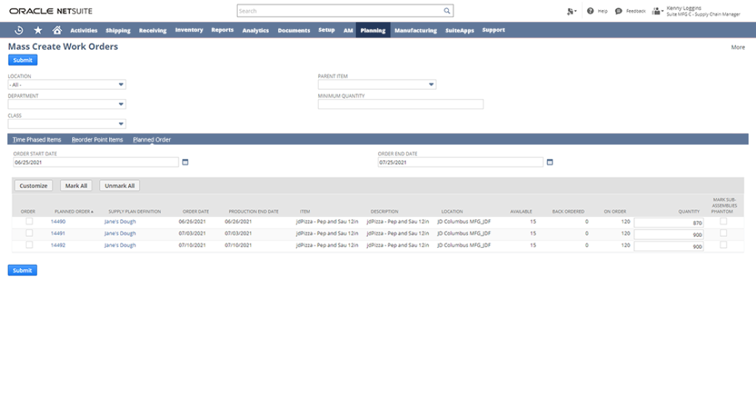 Netsuite Work Order Management System Netsuite