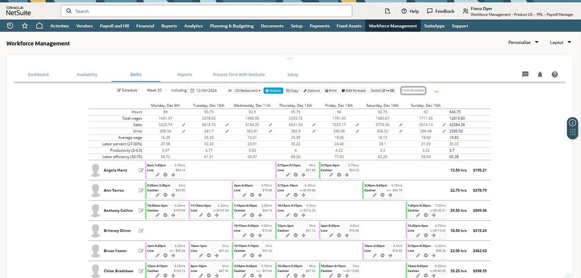 NetSuite SuitePeople Workforce Management (WFM) Software | NetSuite
