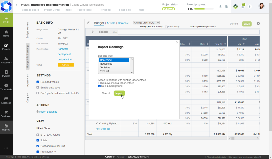 NetSuite Project Budget Management | NetSuite