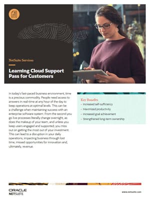 Customer Learning Cloud Support Pass | NetSuite